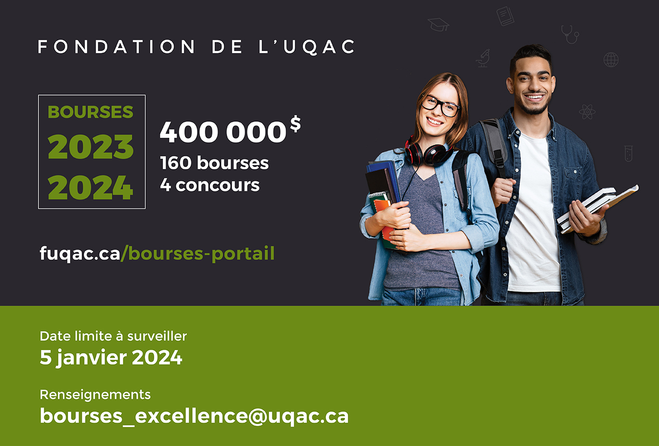 Fondation de l’UQAC – Bourses 2023-2024 – UQAC