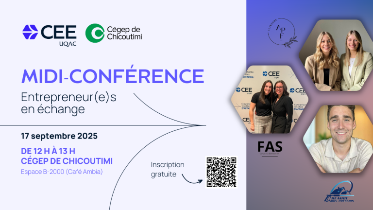 Midi-conférence – Entrepreneur(e)s en échange – Portail des événements